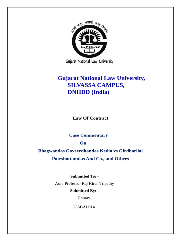 Case Comment ICE2 | PDF | Offer And Acceptance | Appeal