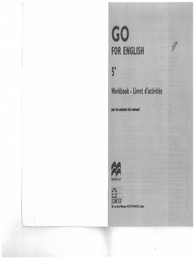 Go For English - Workbook 5e | PDF