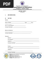 DepED Intake Sheet Forms Per DO 40, S. 2012 | PDF