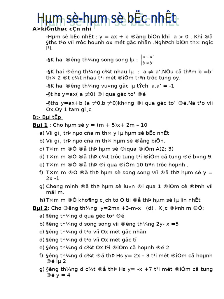 Chuyen de Ham So Bac Nhat Hay | PDF