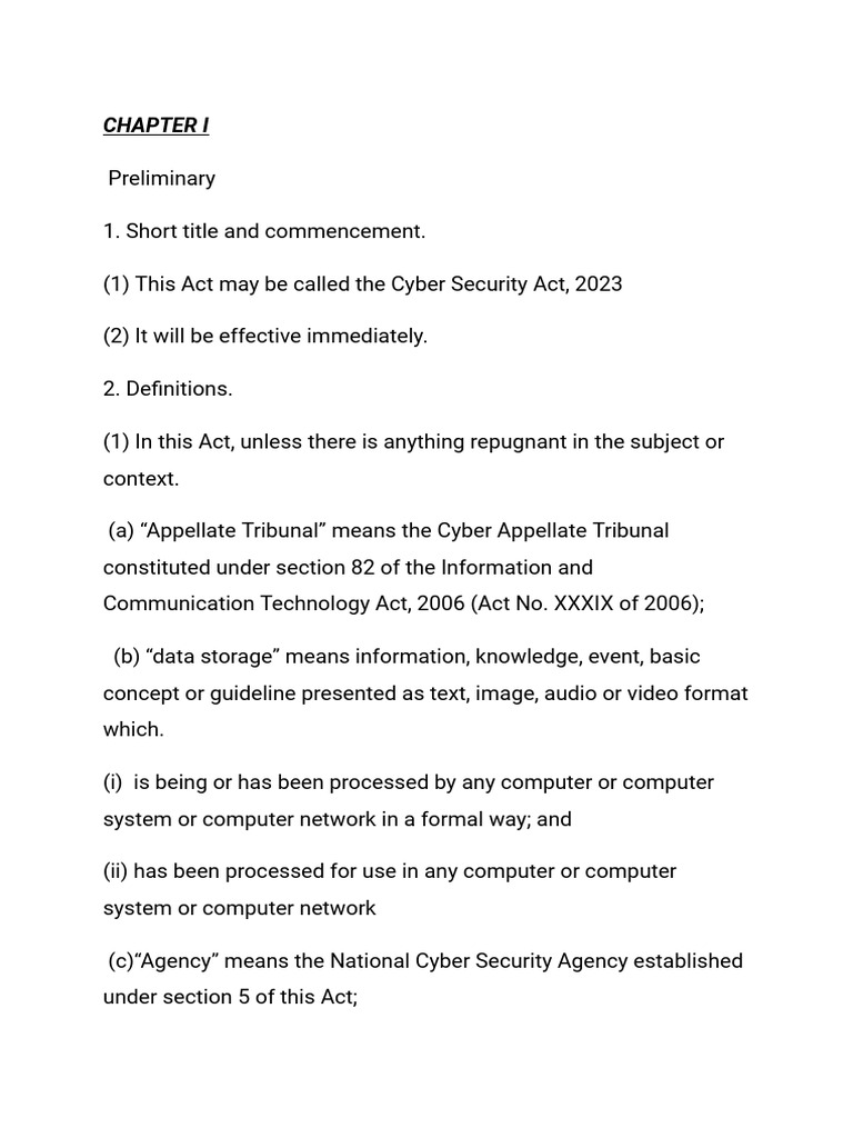 Cyber Security Act 2023 Overview | PDF | Search Warrant | Appellate Court