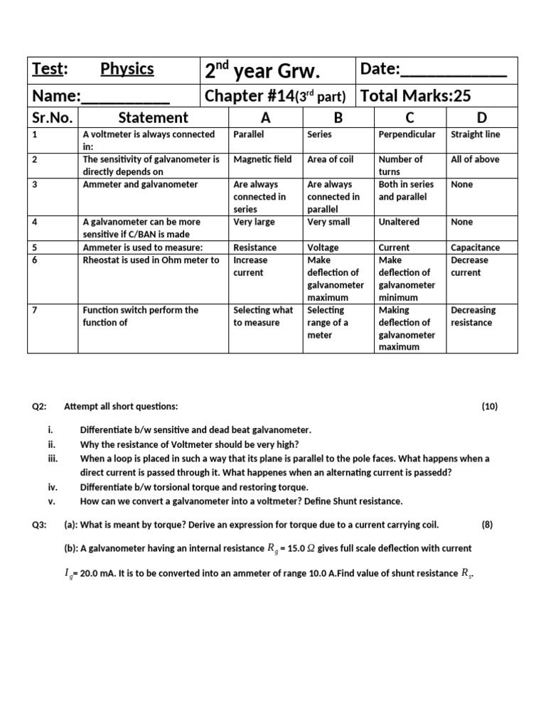 2nd Year GRW - Chapter 14 (3rd Half) | PDF | Electronics | Electrical ...