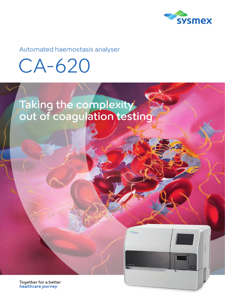 CA-620 Folder Sysmex (1) | PDF | Coagulation | Assay