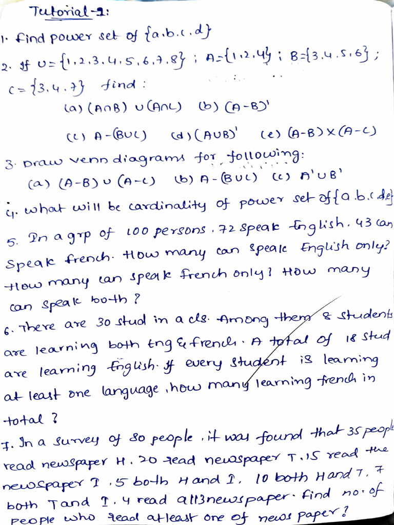 Tutorial 1,2,3 | PDF