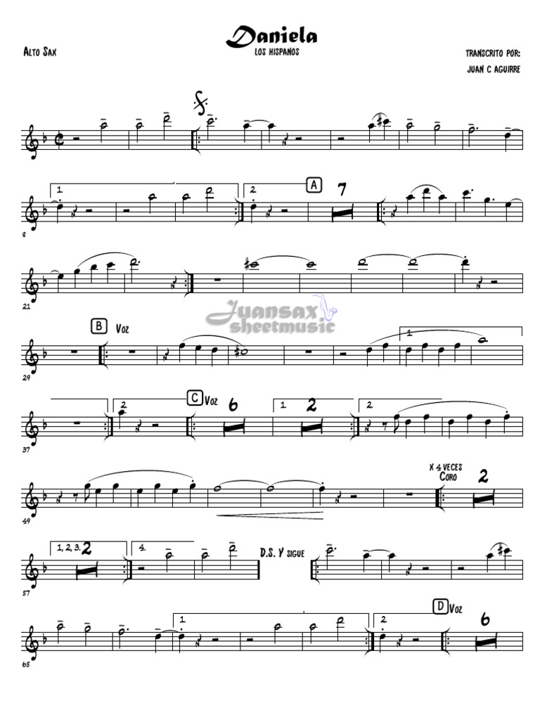 DANIELA - Alto Sax | PDF