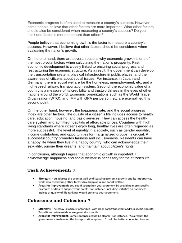 Economic Progress Is Often Used To Measure A Count (6.5-7) | PDF ...