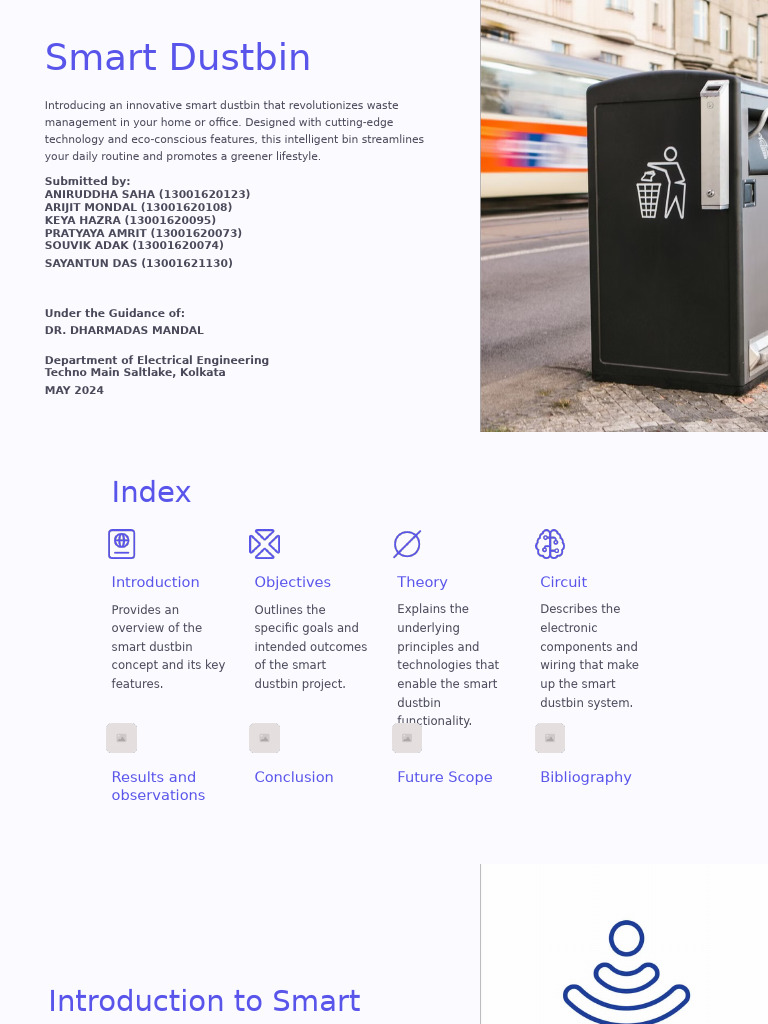Smart Dustbin | PDF | Internet Of Things | Sensor