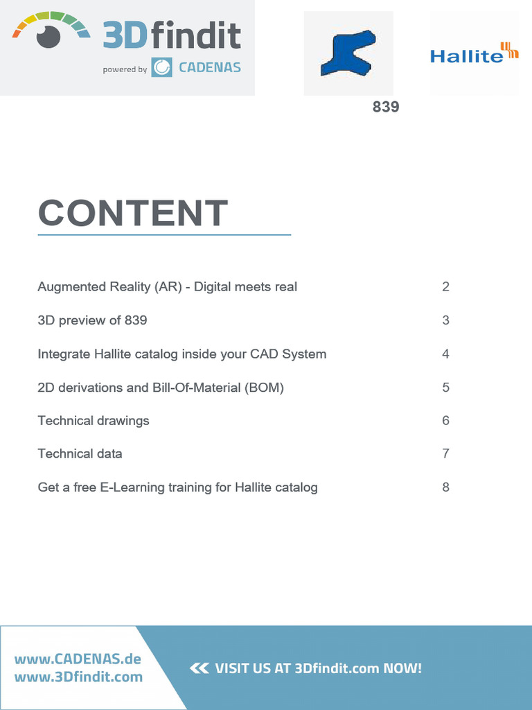 Hallite 839: AR Integration & CAD Tools | PDF | Augmented Reality ...