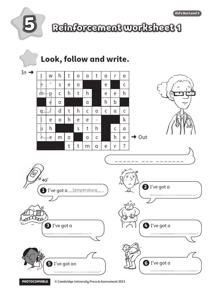 KBNGESS KidsBox Level3 Unit5 Reinforcement Worksheet 1 | PDF