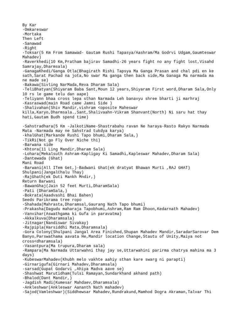 Narmada_Parikrama | PDF | Hindu Worship