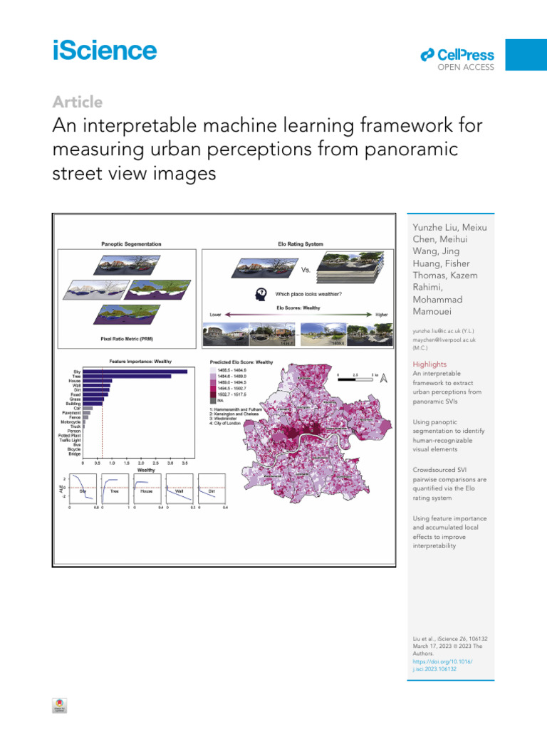 An Interpretable Machine Learning Framework For Measuring Urban ...