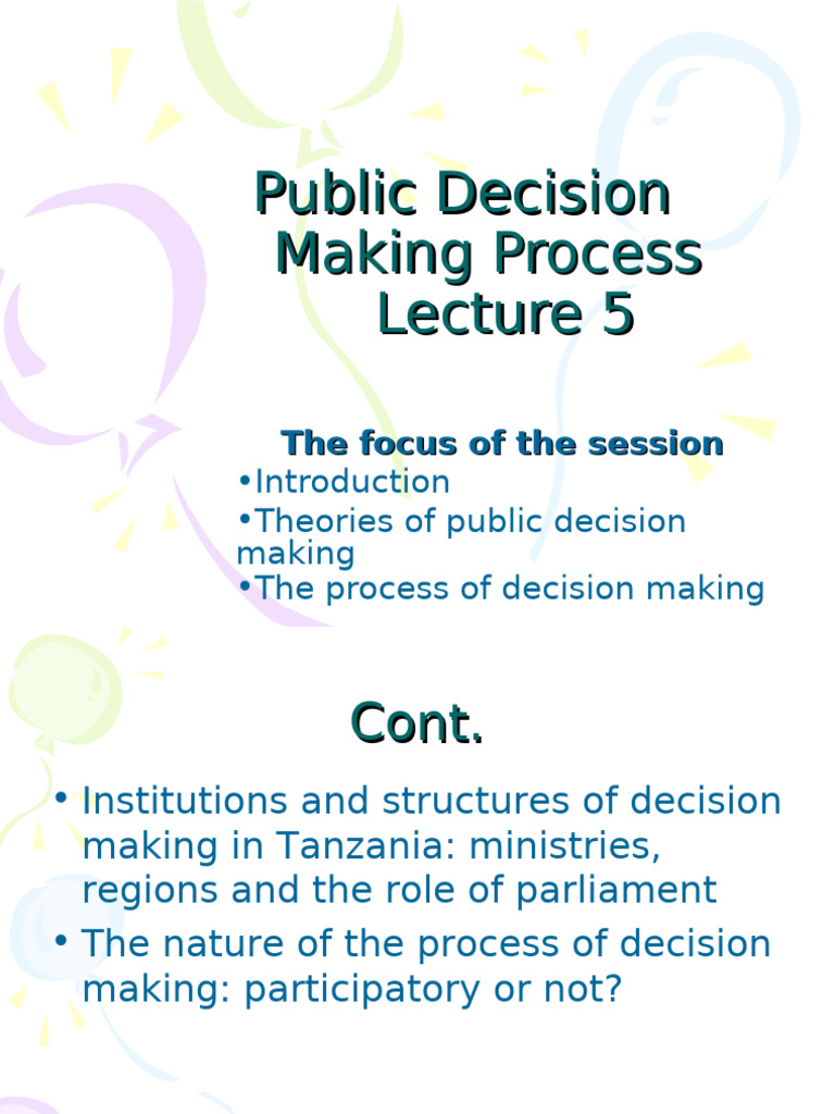 5 Topic 5 Public Decision Making L5 | PDF | Decision Making | Rationality