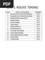 Surat Brts Route Timetable Map | PDF