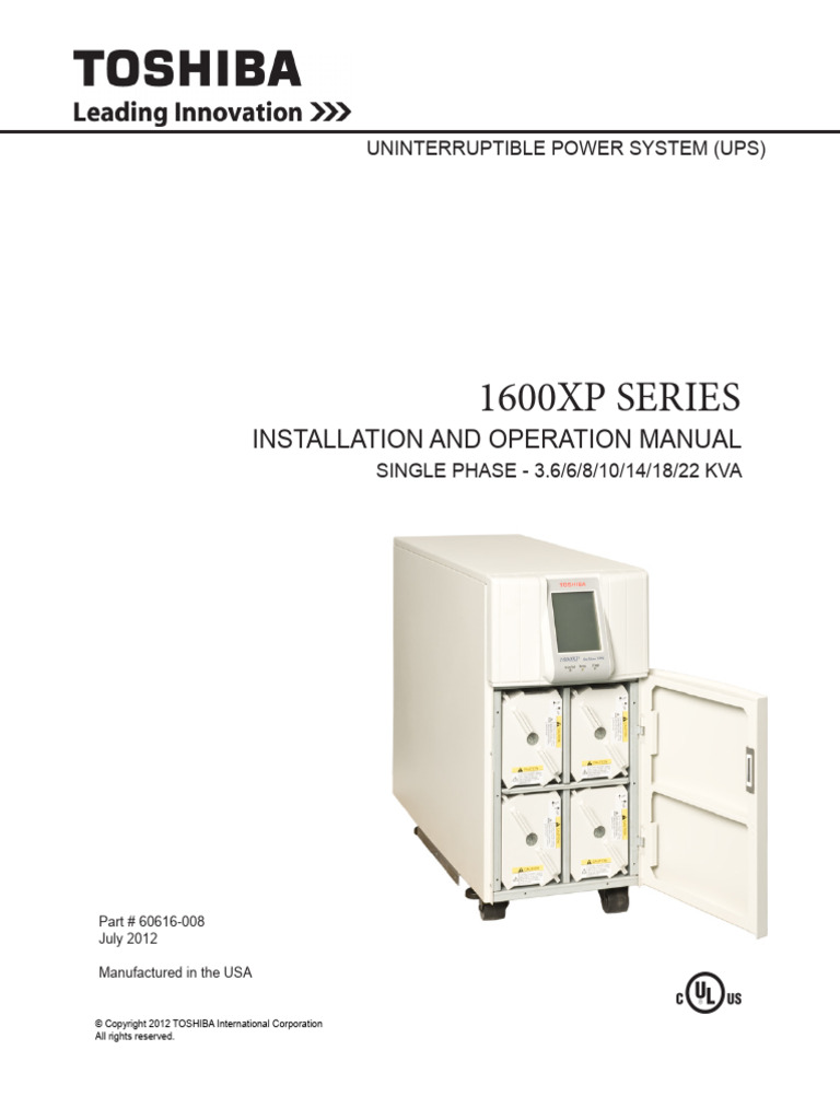 1600XP Series Installation and Operation Manual | PDF | Electromagnetic Interference | Safety