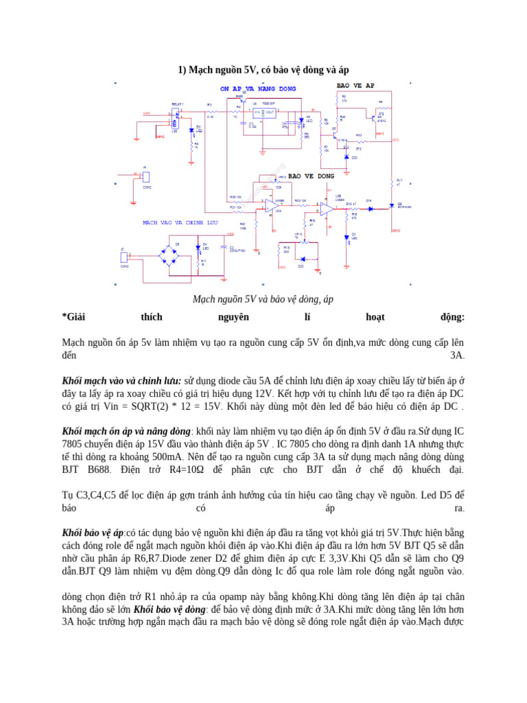 Mach Nguon 5v Co Bao Ve Va Dong Ap | PDF