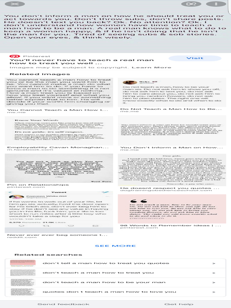 If You Have To Show Him How To Treat You - Google Search | PDF