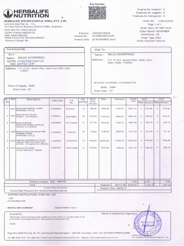 Nahdi Invoice | PDF
