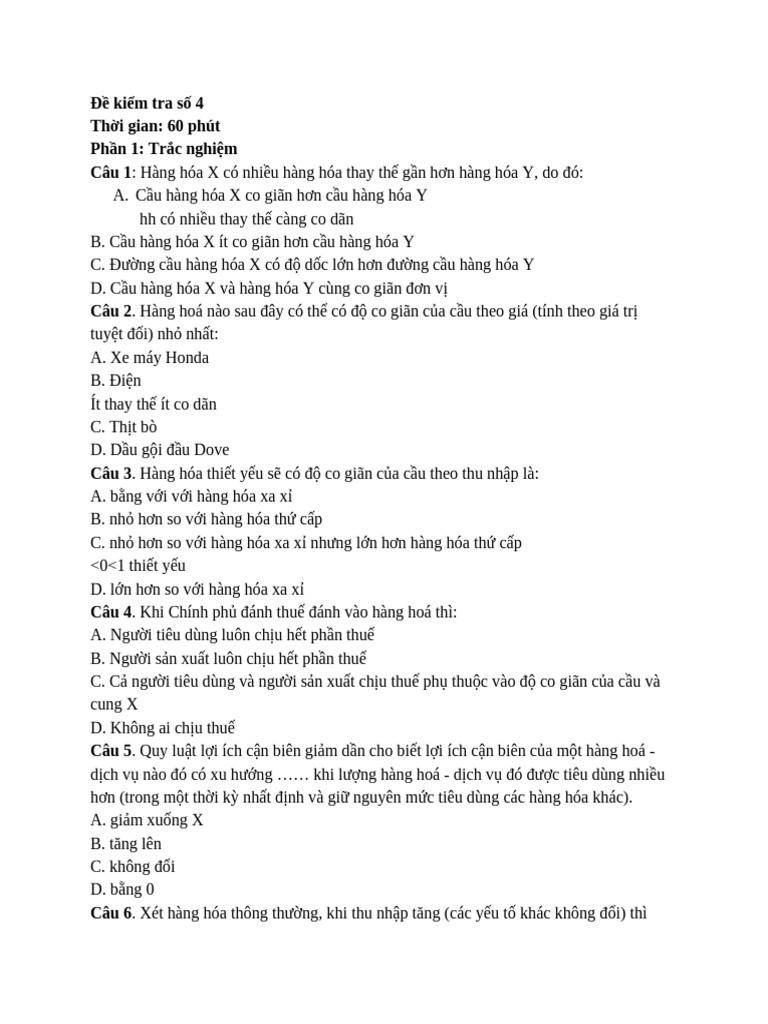 Đề Kiểm Tra Số 4.D19 | PDF