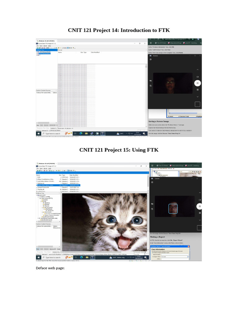 CNIT 121 FTK Projects Overview | PDF