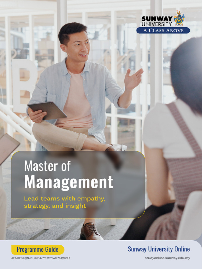 Sunway Online Master of Management | PDF | Academic Degree | Bachelor's ...