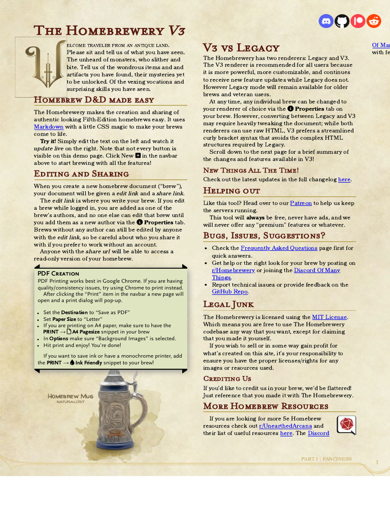 The Homebrewery - NaturalCrit | PDF | Html | Html Element