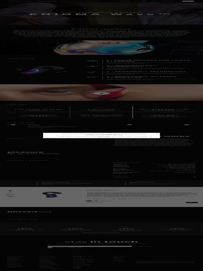 ENIGMA Wave™ Triple Stimulation Vibrator With WaveMotion™ | PDF | Clitoris