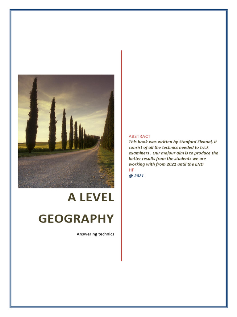 A-Level Geography Exam Tips | PDF | River | Contour Line