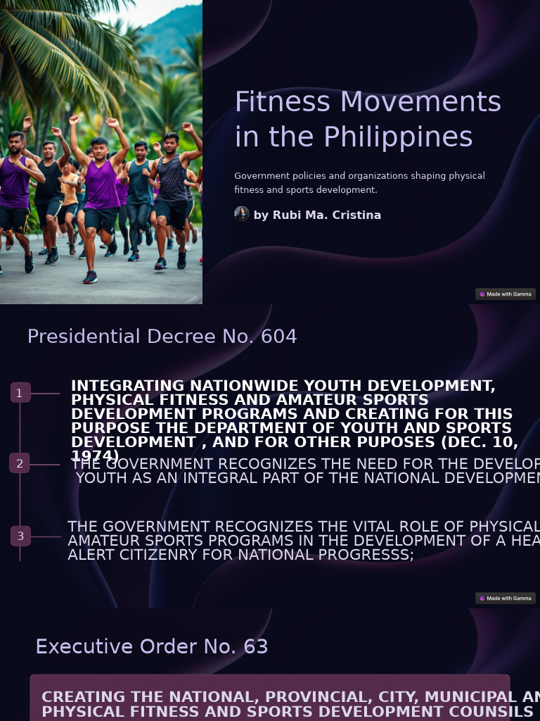 Philippine Fitness Policies & Orgs | PDF