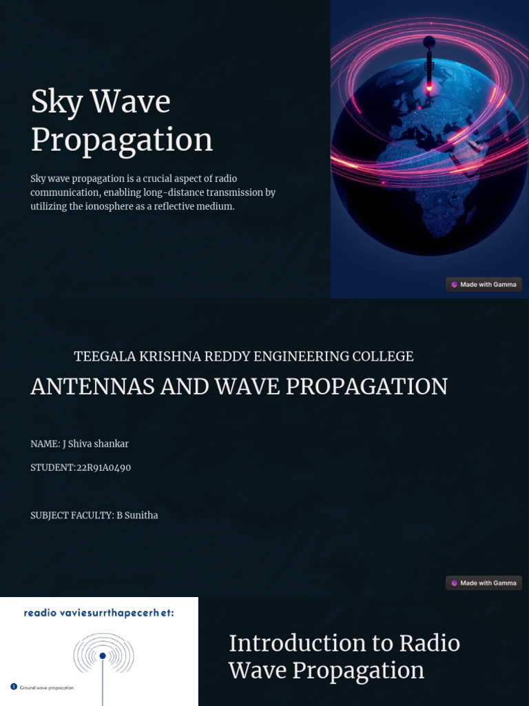Sky Wave Propagation | PDF | Radio Propagation | Ionosphere
