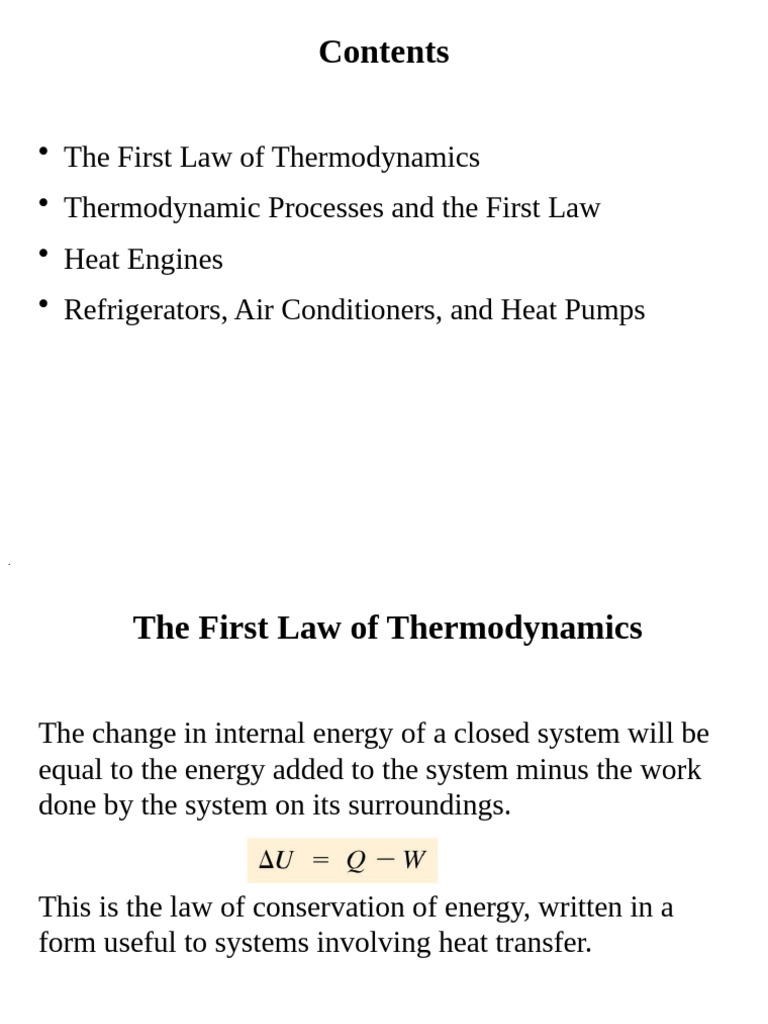 Thermo 1_LectureOutline | PDF | Heat | Thermodynamics
