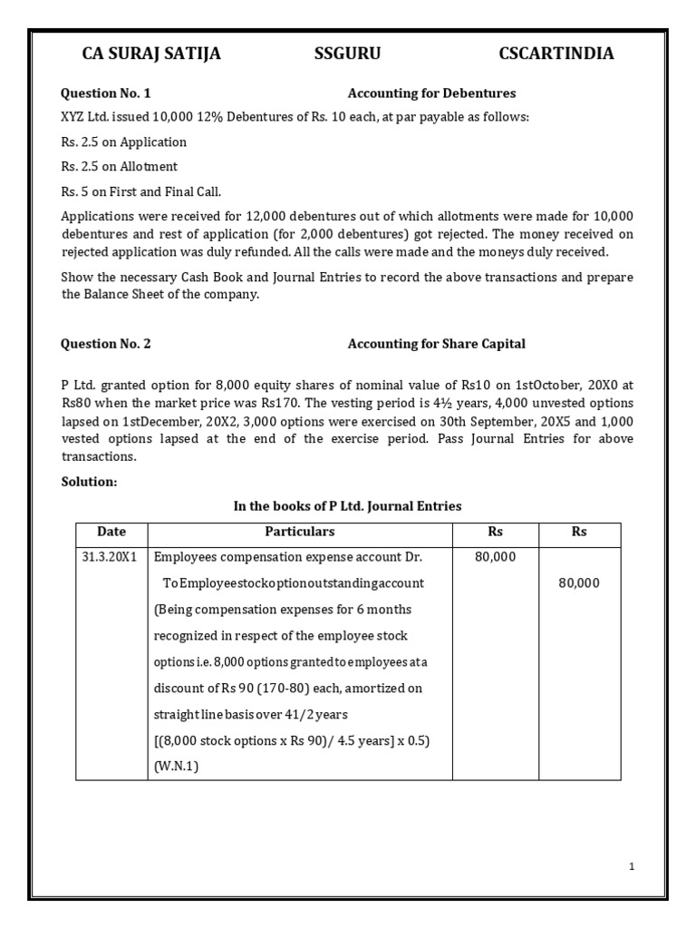 PRACTICAL CA (1) | PDF | Balance Sheet | Equity (Finance)