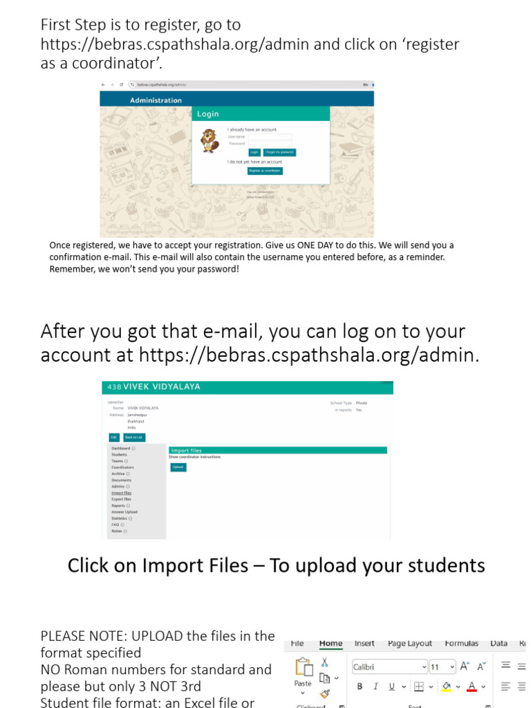 Stepsto Register AND Conduct The Challenge - Bebras India Challenge | PDF