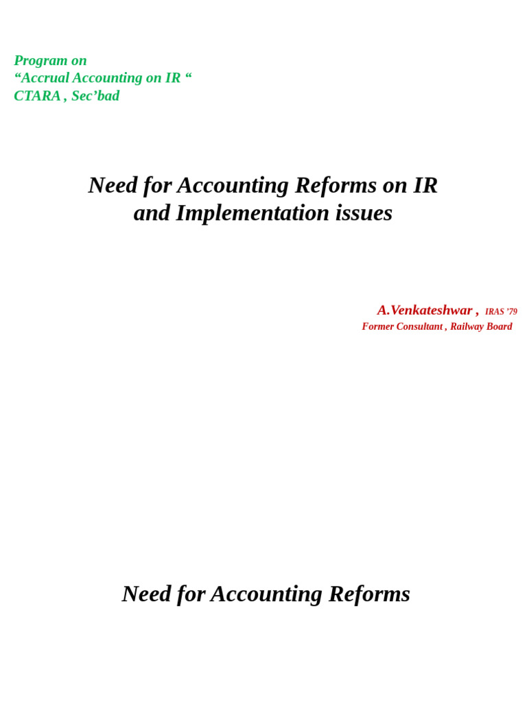 CTARA - Need For AR On IR | PDF | Public–Private Partnership | Income ...