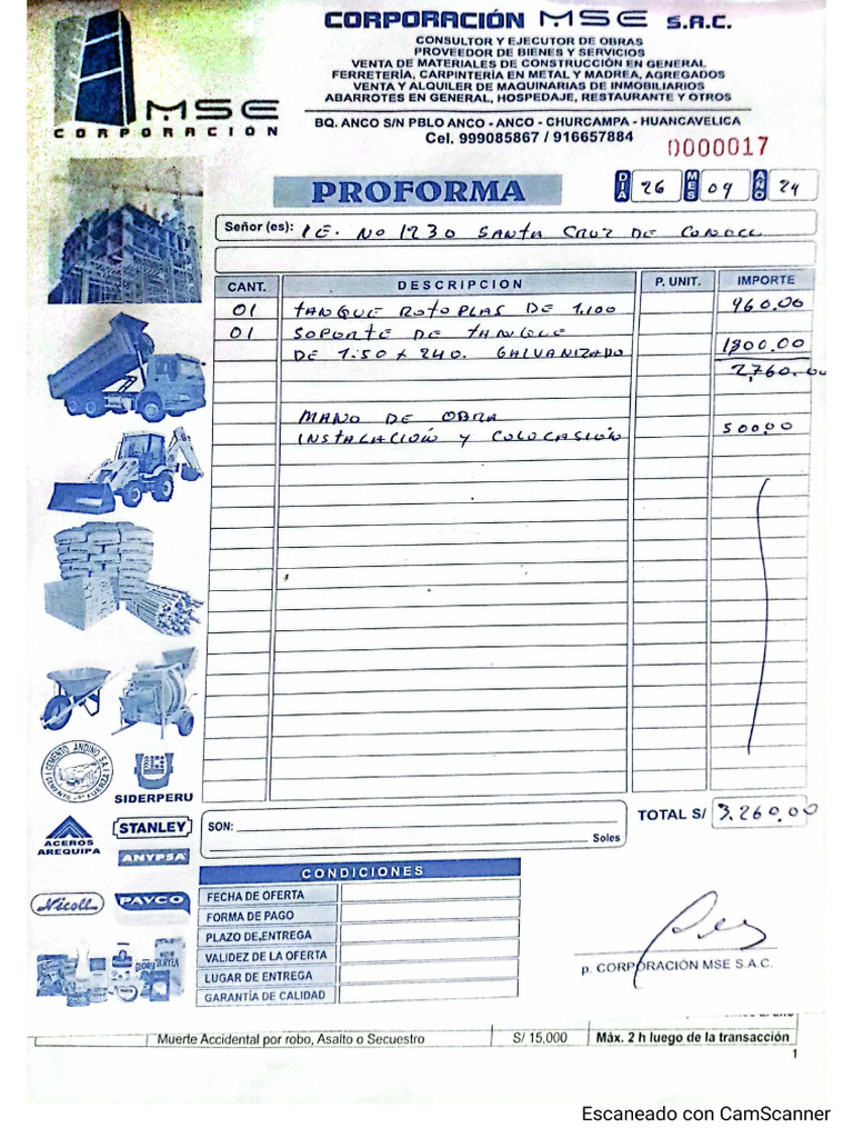Proformas 1230 | PDF