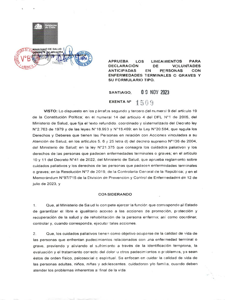 Res. Exenta #1509 | PDF