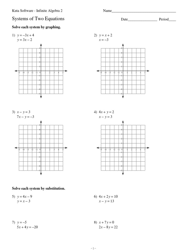 Systems of Two Equations | PDF | Algebra | Equations