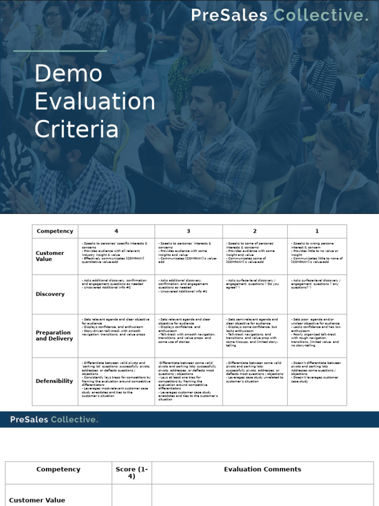 Demo Evaluation Criteria | PDF