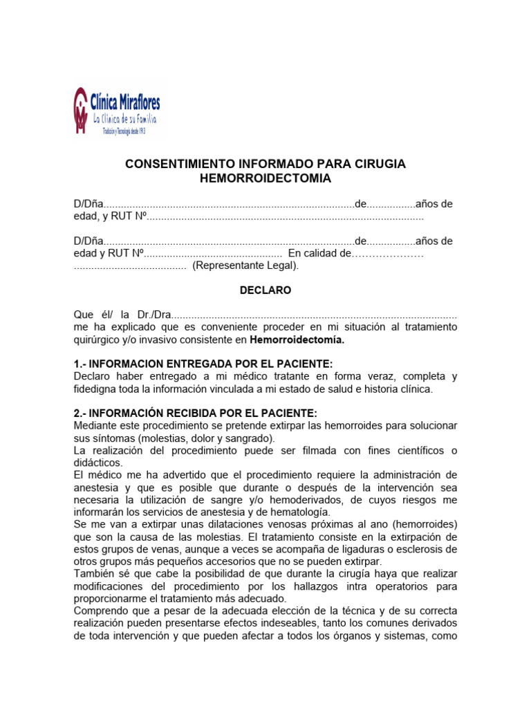 Ci Hemorroidectomia | PDF | Hemorroides | Medicina CLINICA