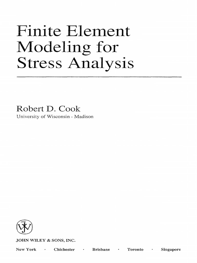 Finite Element Modeling For Stress Analysis - Cook | PDF