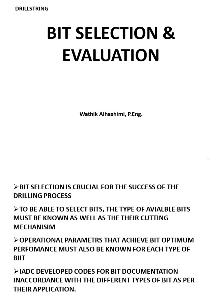 Bit Selection And Evaluation 1644414619 Pdf Abrasive Drilling