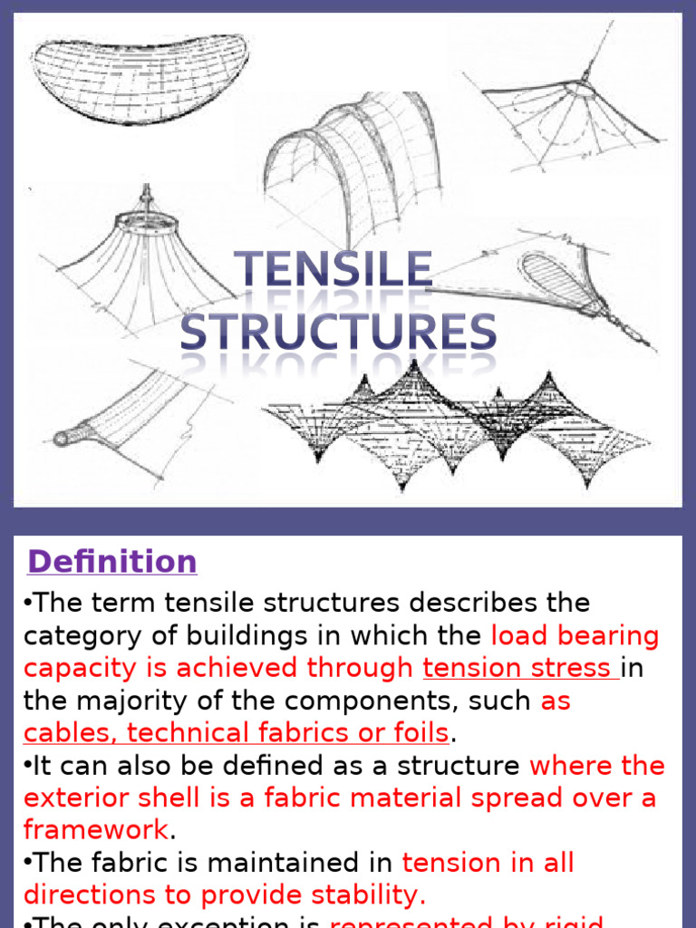 Tensile Sructures | PDF | Truss | Tension (Physics)