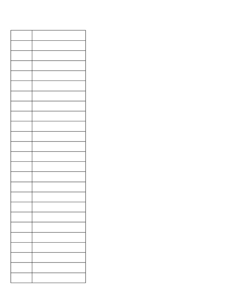 Date List With Serial Numbers | PDF