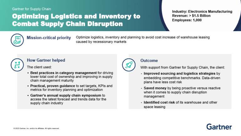 Cvs Stories Optimize Logistics Inventory To Combat Disruption | PDF