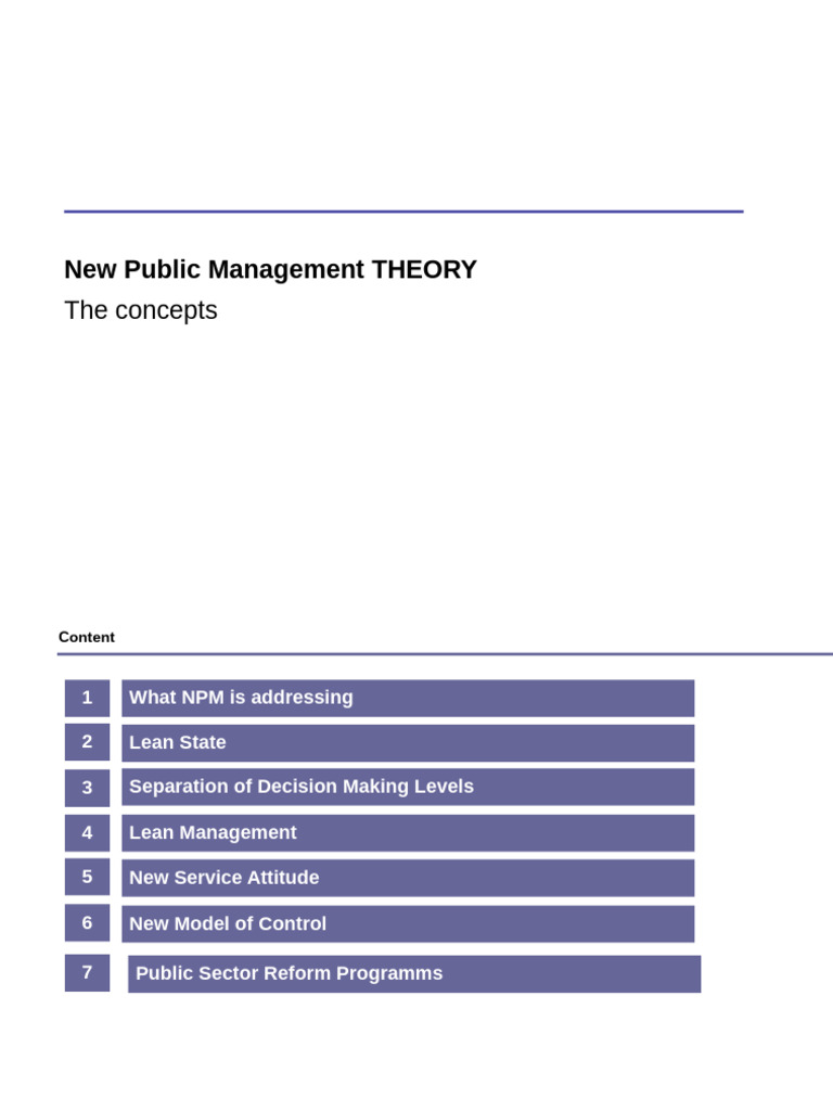Understanding New Public Management Concepts | PDF | Accountability ...