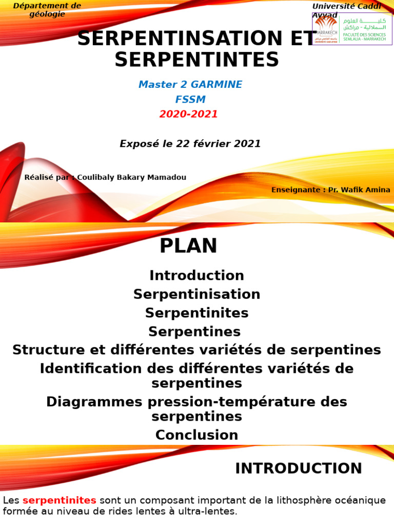 Expose Serpentinisation Et Serpentinite | PDF | Géologie | Pétrologie