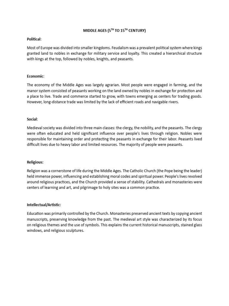 Medieval Notes | PDF