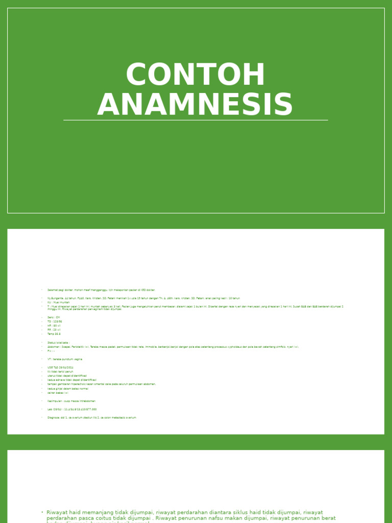 Contoh Anamnesis | PDF