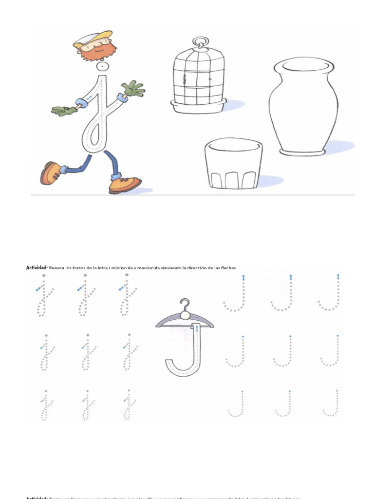 Guía de Actividades Letra J 1 | PDF