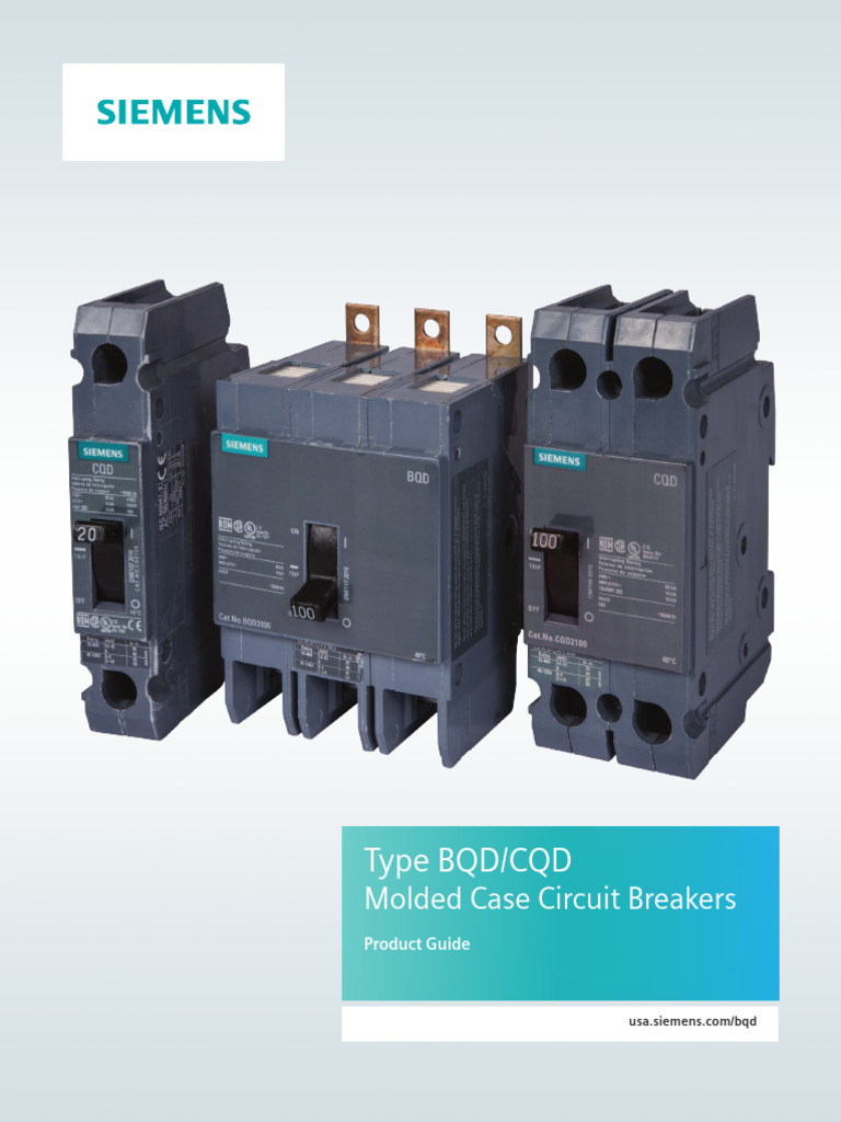 Siemens Molded Case Circuit Breakers GenApp Catalog BQD - CQD - Product ...