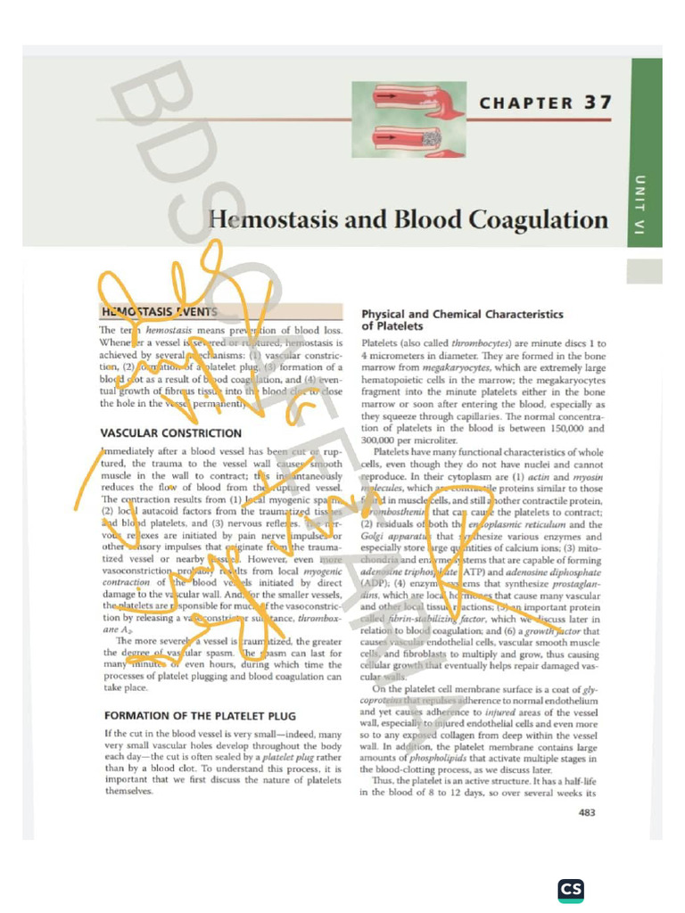 Hemostasis and Blood Coagulation | PDF